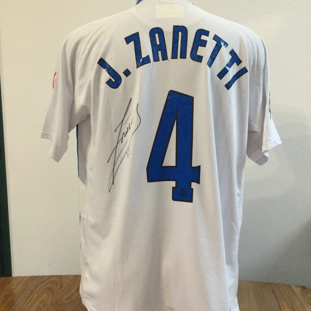 INTER MAGLIA ZANETTI 4 Autografata shirt Jersey originale 2006/07 match ...