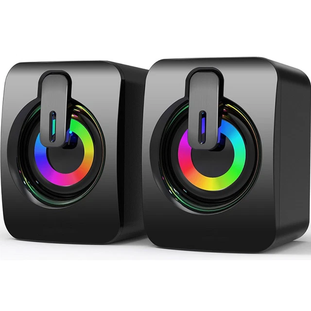 SURROUND SOUND SYSTEM LED Speakers Gaming Bass USB Wired for Desktop ...
