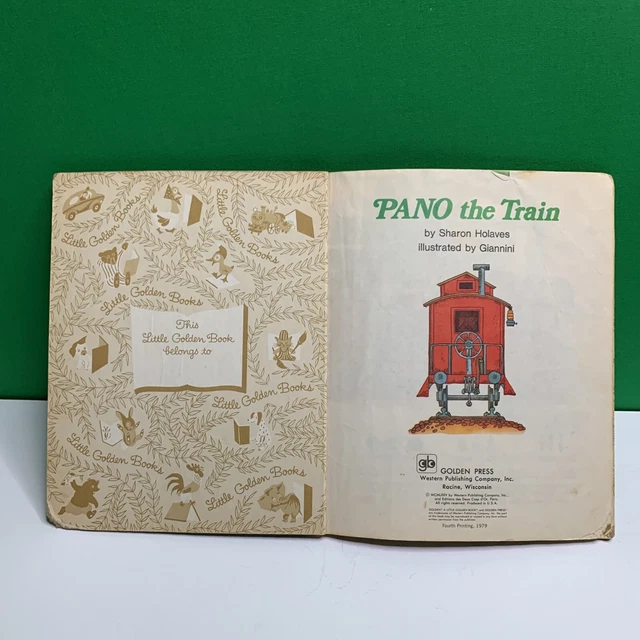 VINTAGE LITTLE GOLDEN Book Pano The Train By Sharon Holaves £5.63 ...
