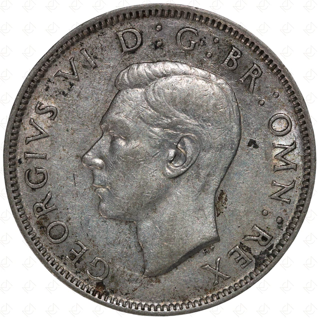 1942 GREAT BRITAIN George VI 2 Shillings Coin – Dies 1+B – Silver £10. ...