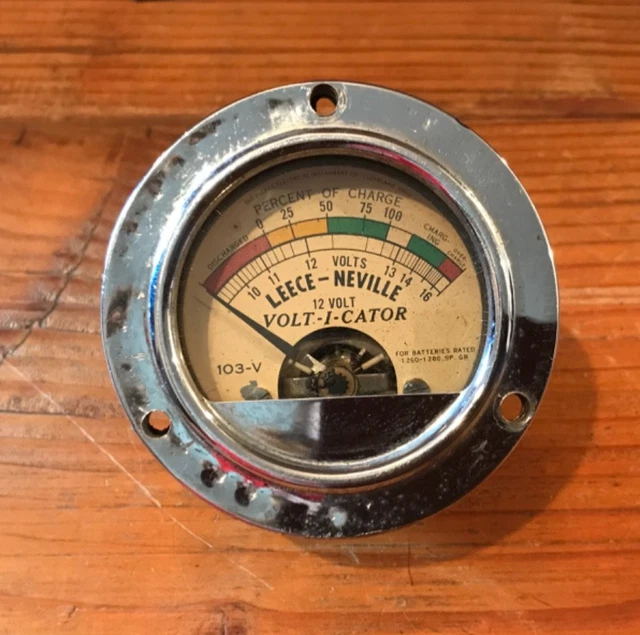 VINTAGE LEECE-NEVILLE 12 Volts Volt-I-Cator Gauge Meter 103-V - Hickok ...