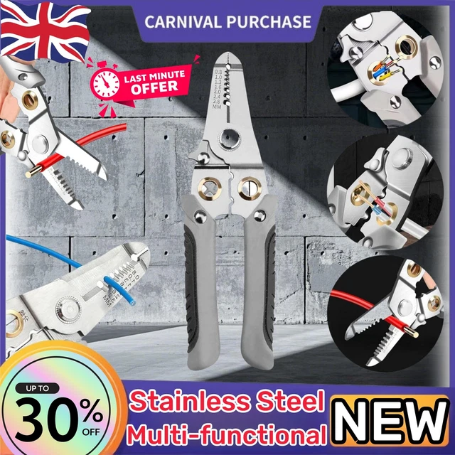 PROFESSIONAL AUTOMATIC WIRE Striper Cutter Stripper Terminal Tool ...