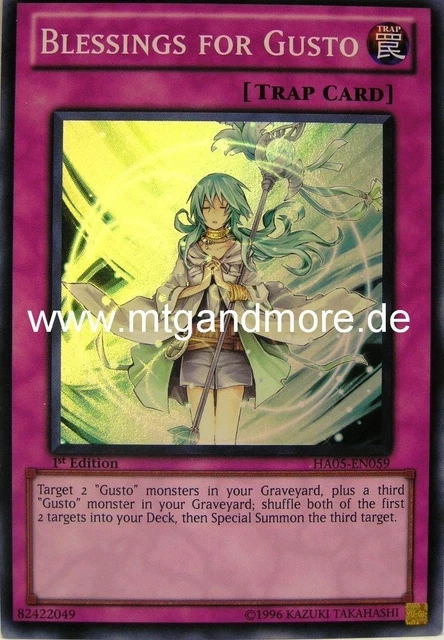 YU-GI-OH 1X BLESSINGS for Gusto - - - HA05 - - - Super Rare EUR 1,50 ...
