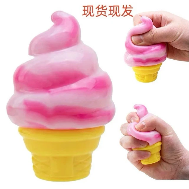NEEDOH NICE CREAM Cone Pink Nee Doh Ice Cream Squishy Toy USA £12.07 ...