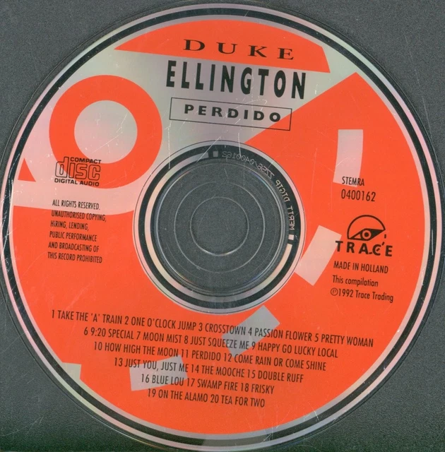 DUKE ELLINGTON MONDE De Duke Ellington / Perdido CD Europe Trace 1992 ...