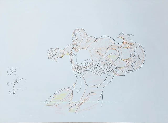 MARVEL ULTIMATE SPIDERMAN Production Animation Cel Drawing: Venom ...