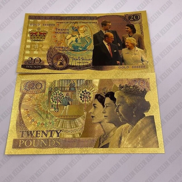 QUEEN ELIZABETH II 20 Pound Novelty Banknote British Royalty ...