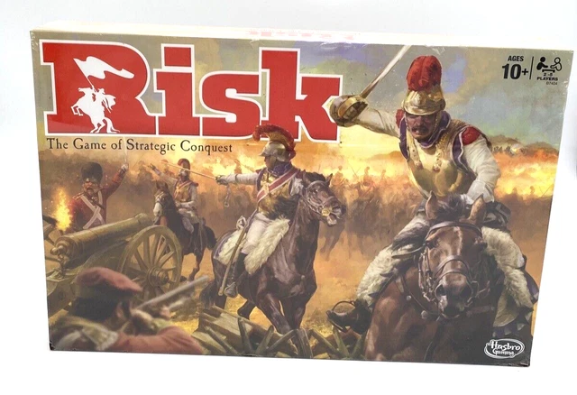 HASBRO RISK BOARD Game Strategic Conquest Build Army Battlefield family ...