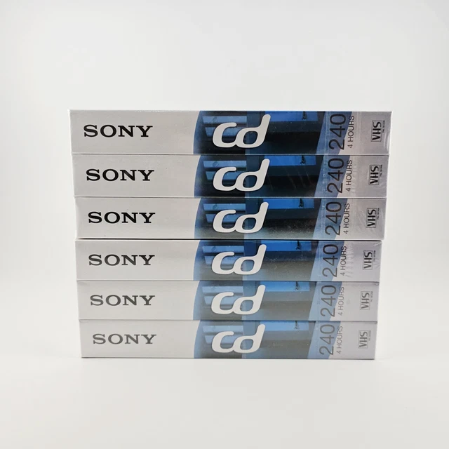 SONY CD 240 4 HOURS 2x 3 PACK BLANK VHS *NEW & SEALED* £19.99 - PicClick UK