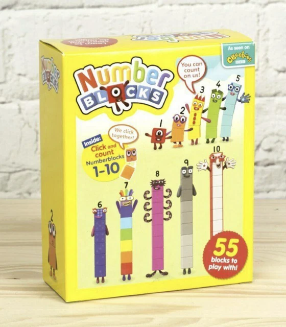 CBEEBIES NUMBERBLOCKS GENUINE Boxed Gift Set,1-10,3D Face Stickers 55 ...