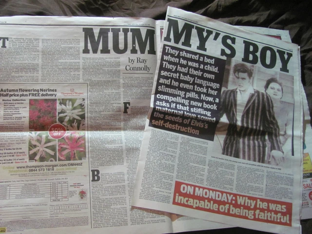 ELVIS 'MUMMYS BOY' + Princess. Margaret 'Doomed' Dmail 2016 £1.99 ...