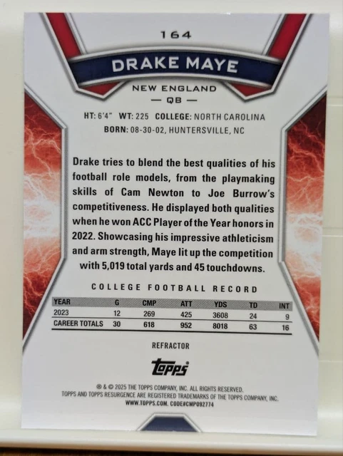 DRAKE MAYE NEW England Patriots Drake Maye £71.64 - PicClick UK