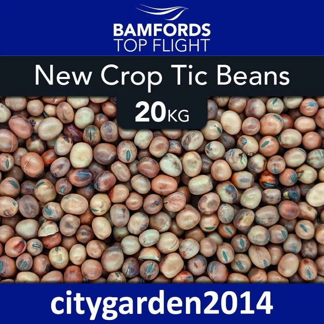 TIC BEANS 20KG New Crop - High Protein Straight for Racing Pigeons £19. ...