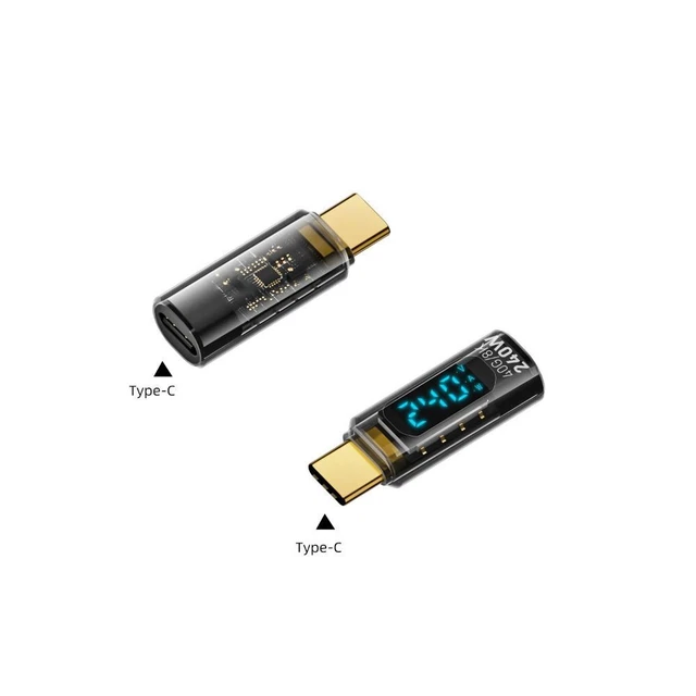 1 PCS 60HZ 240W Type C Adapter USB4 LED Display 40Gbps USB C Extension ...