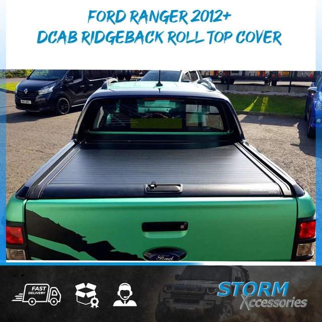 FOR DOUBLE CAB Ford Ranger T6 2012-2022 Rear Ridgeback Roll Top Tonneau ...