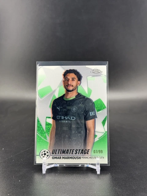 2025-26 TOPPS UCC Flagship Ultimate Stage Chrome Omar Marmoush Green ...