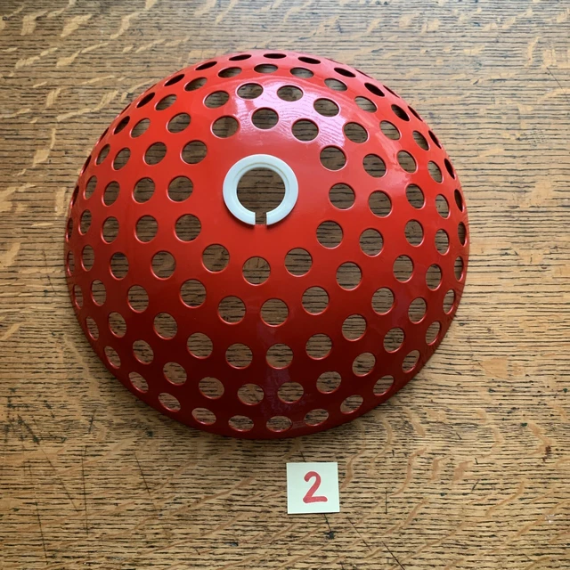 VINTAGE 1960'S STYLE Red Light Shade * Funky Colander Design ** 1 ...