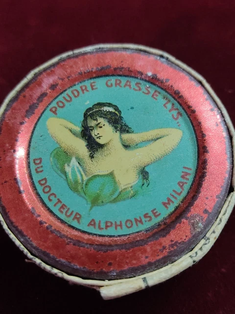 SCATOLA LATTA BALSAMO Cipria Vintage Milani Liberty Profumo Cosmetico ...