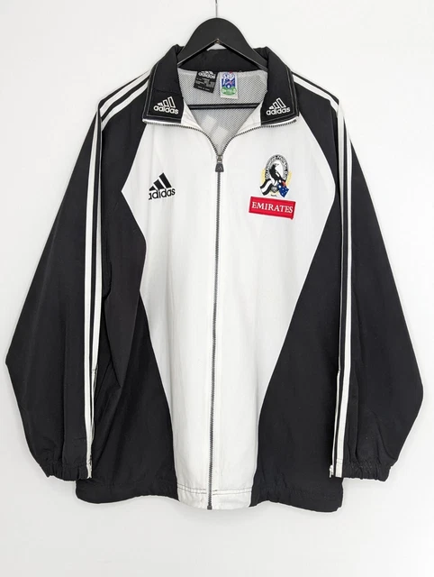 VINTAGE 90S COLLINGWOOD Magpies AFL Adidas Full Zip Embroidered Jacket ...