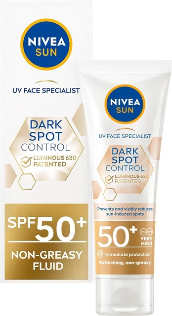 NIVEA SUN UV Face Specialist Dark Spot Control Sun Fluid SPF 50+ (40ml), Protec £15.01 - PicClick UK