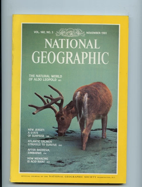 NATIONAL GEOGRAPHIC NOVEMBER 1981 Aldo Leopold, Atlantic Salmon, New ...
