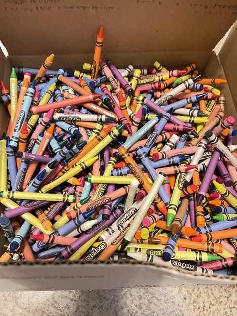 LOT BROKEN CRAYONS Wax Bulk Crafts Melting Art Crayola 15 pounds Lbs ...