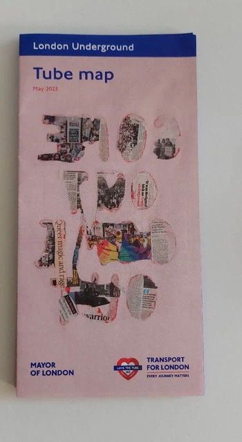 LONDON UNDERGROUND TUBE Map - NEW May 2023 - 3 Pack - TFL Current ...