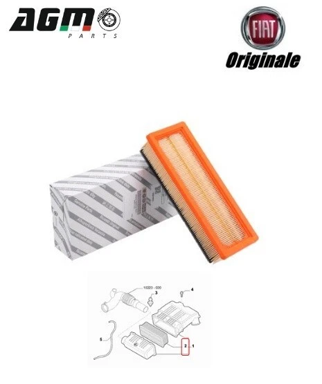 FILTRE AIR Original Fiat Idea Panda Alfa Mito Lancia Ypsilon 1.2 1.4 ...