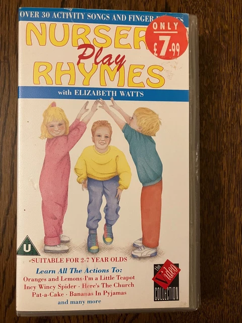 NURSERY PLAY RHYMES WITH ELIZABETH WATTS KIDS 1990 PAL VHS Video Tape £ ...