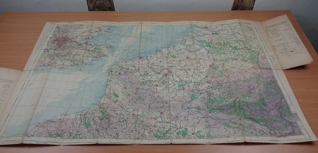 WW2 RAF MAP "STRAIT OF DOVER" (Named to SERGEANT in PHOTO ...