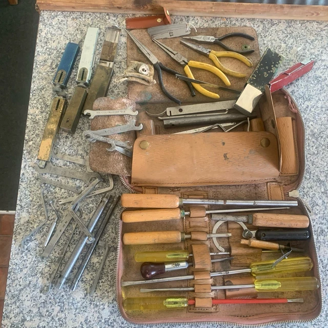 VINTAGE GPO BT NO. 3 LEATHER TELEPHONE ENGINEER'S TOOL WALLET CASE BAG ...