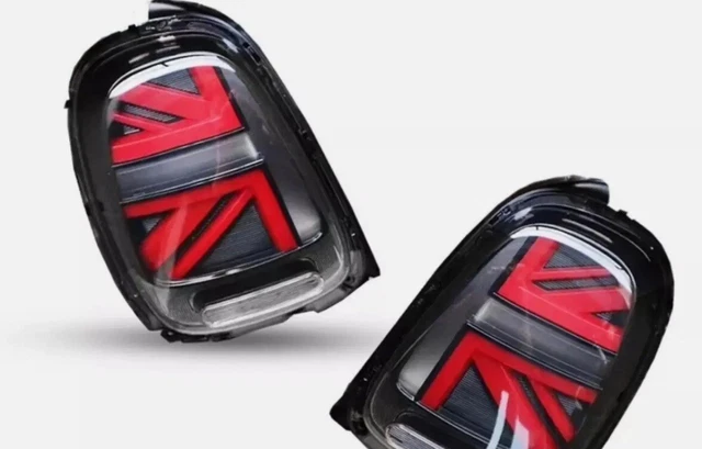 MINI COOPER S JCW Gen 3 F55 F56 F57 Smoked/Red LED Union Jack Rear Tail ...