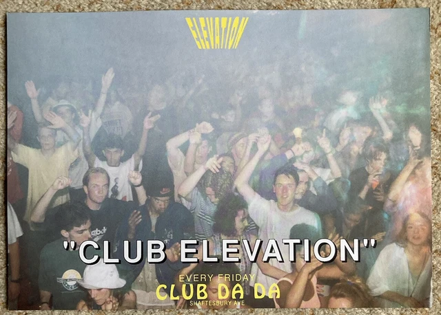 CLUB ELEVATION, A4 Rave Flyer Flyers, Club Da Da, 1990s, London £2.99 ...