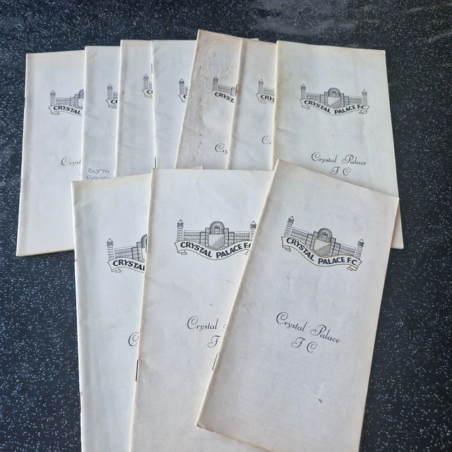 JOB LOT 10 x Crystal Palace home programmes 1970/71 - average condition ...
