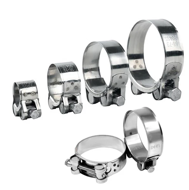 STAINLESS STEEL HOSE Clamps / Exhaust / Worm / Fuel Gas Water Pipe Clip ...