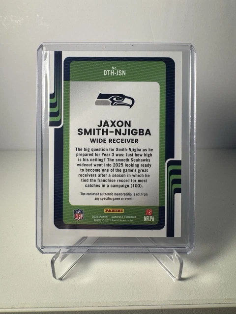2025 PANINI DONRUSS Football - Jaxon Smith-Njigba (Seahawks) #DTH-JSN ...