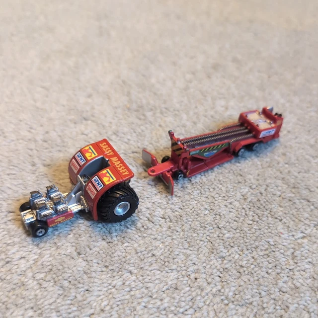 MICRO MACHINES GALOOB Tractor Sassy Massey & Sled. Rare Vintage 1990 £ ...