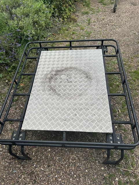 LAND ROVER DEFENDER Roof rack With chequered Plate Centre £275.00 ...