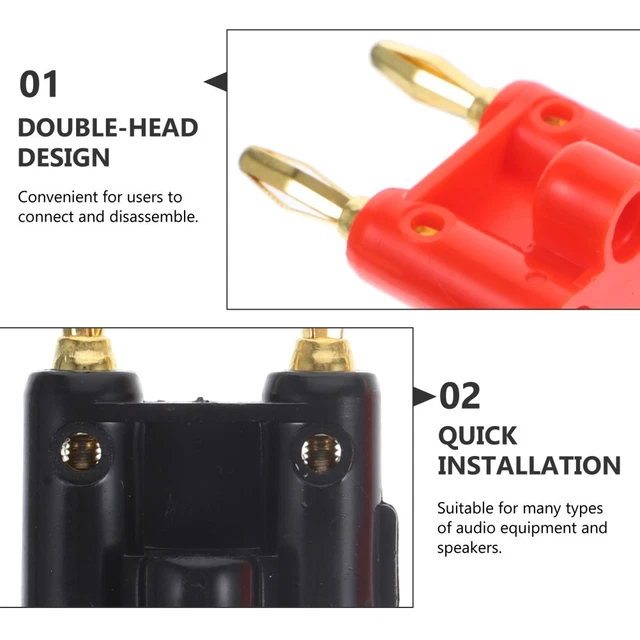 20 PCS BANANA Plug Audio Jack Connector Doppelbananen -Stecker ...