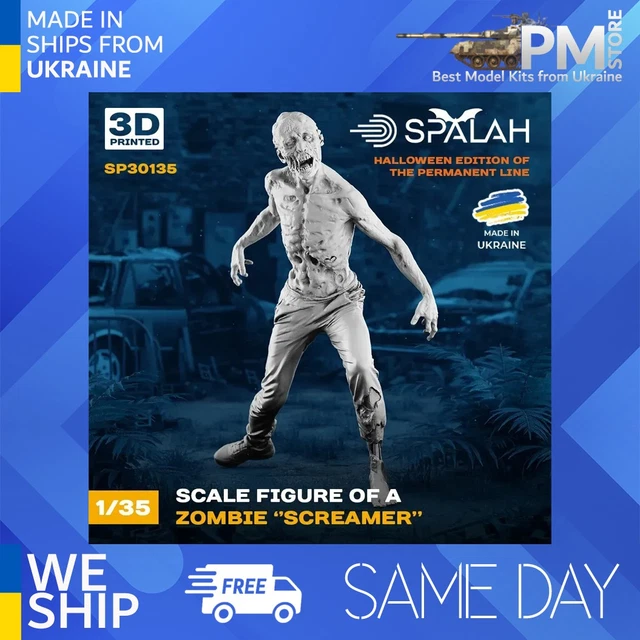 SPALAH 30135 1/35 Figure Zombie Screamer 3d printed resin model kit $39 ...