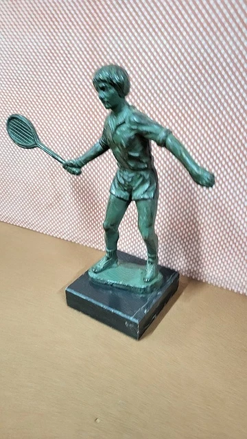 SIMAR SIGN BRONZE Tennis Player Statue $152.51 - PicClick CA