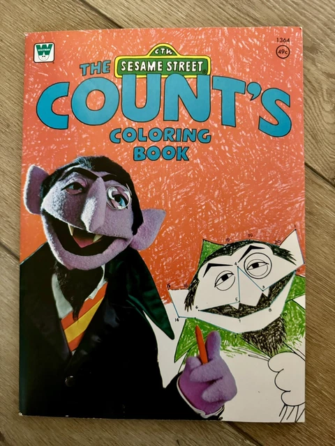 SESAME STREET ~ The Count’s Coloring Book ~ 1976 ~ Rare & Unused £8.18 ...