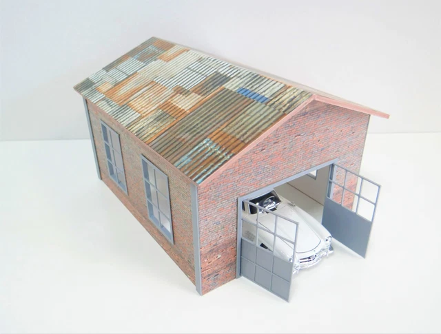 BRICK CAR GARAGE building Scale 1:24 Diorama model kit Auto models ...
