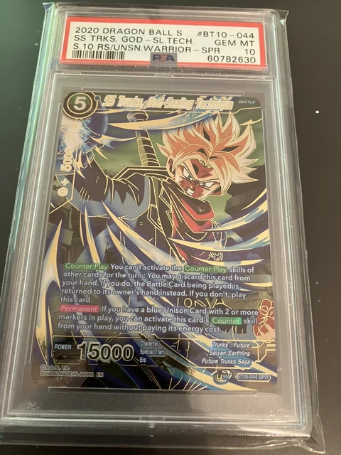 DRAGON BALL SUPER SS trunks God sealing technique bt 10 spr psa 10 £85.00 - PicClick UK
