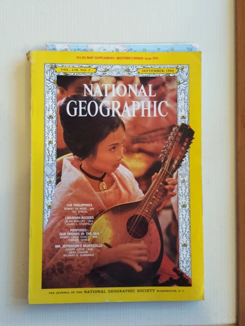 NATIONAL GEOGRAPHIC MAGAZINE, September 1966 + W Canada atlas map ...