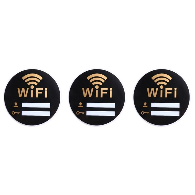 3 COUNT WIFI Password Chalkboard Wireless Coverage Sign Work £13.58 ...
