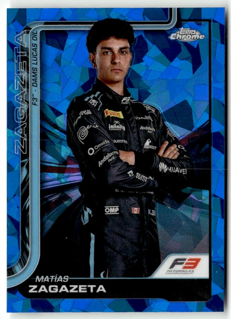 TOPPS CHROME FÓRMULA 1 2025 Tarjeta No. 70 Matías Zagazeta Sapphire ...