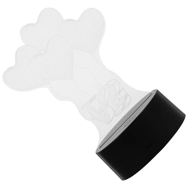 3D LAMP VISUAL Light Effect Touch Colors Changes Night Light (Four Love ...