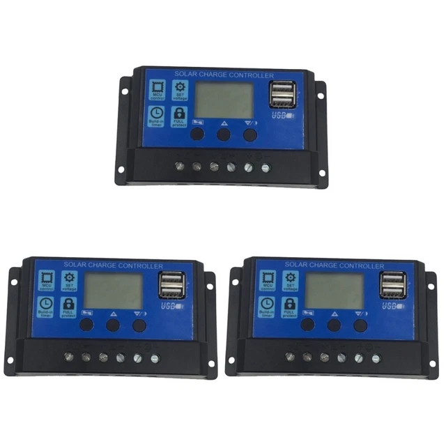 GÉNÉRATEUR DE CONTRÔLEUR de charge solaire de 3 pcs 10A 12V / 24V pour le EUR 39,35 - PicClick FR