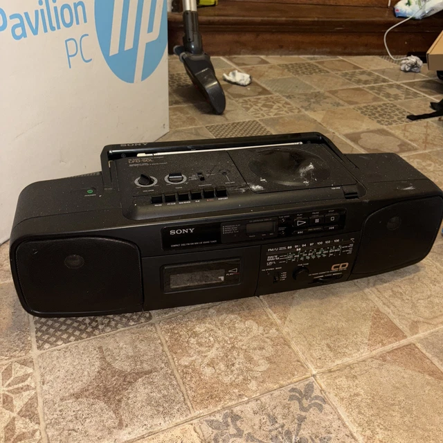 VINTAGE SONY CFD-50L Radio Cassette CD Player Boombox Ghettoblaster ...